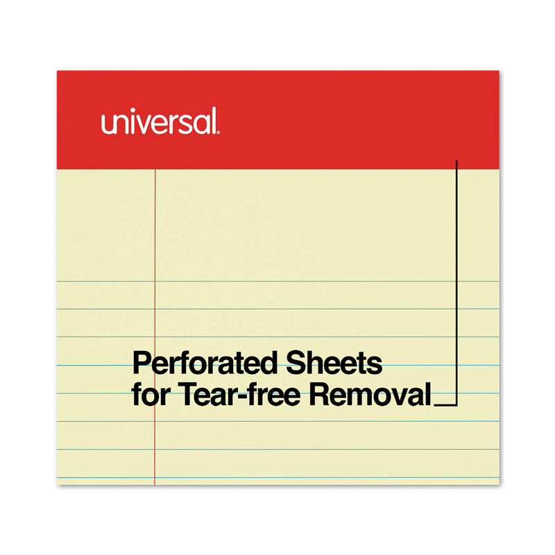 Universal™ Perforated Ruled Writing Pads, Narrow Rule, 50 Canary-Yellow ... Universal™ Perforated Ruled Writing Pads, Narrow Rule, 50 Canary-Yellow ...